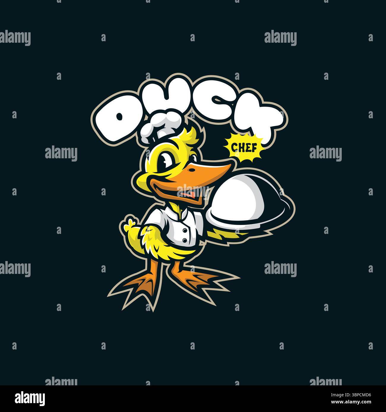 Duck mascot logo design vector with modern illustration concept style ...