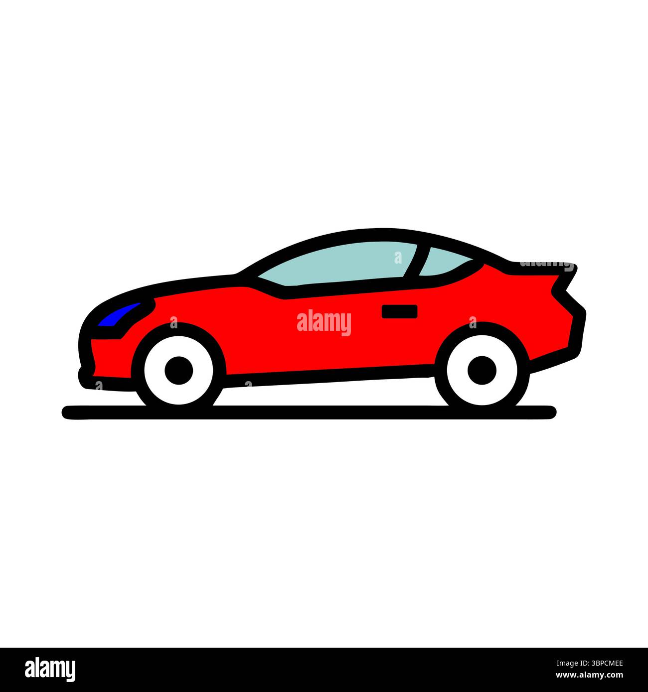 Red sport car. Modern vehicle icon. Fast automobile vector. Coupe ...