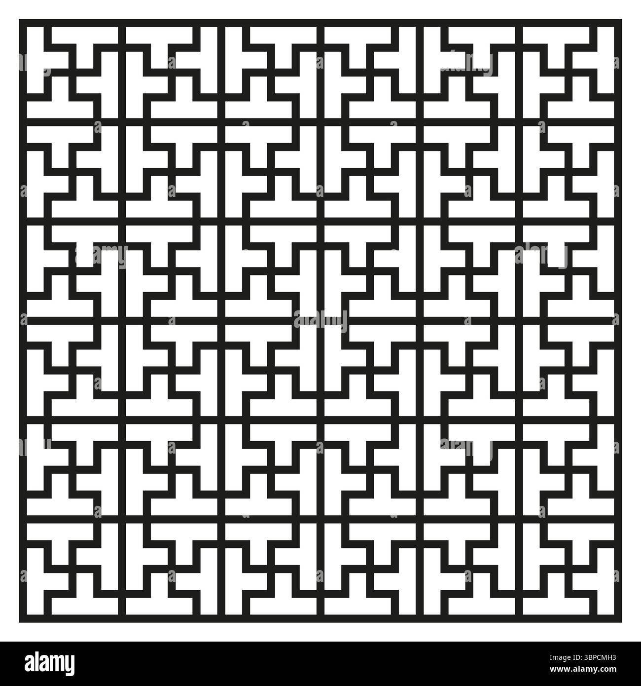 Greek key border. Classic meander pattern. Geometric fret Vector. Continuous line maze Stock ...
