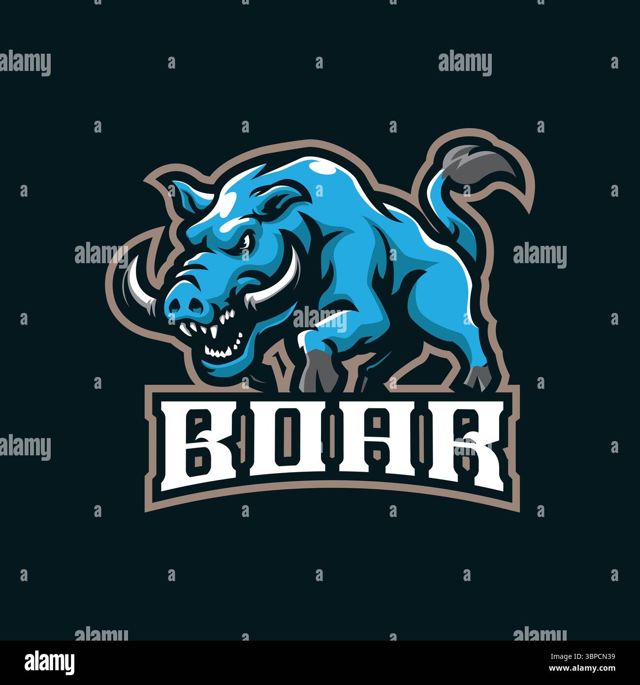 boar mascot logo design vector with modern illustration concept style ...