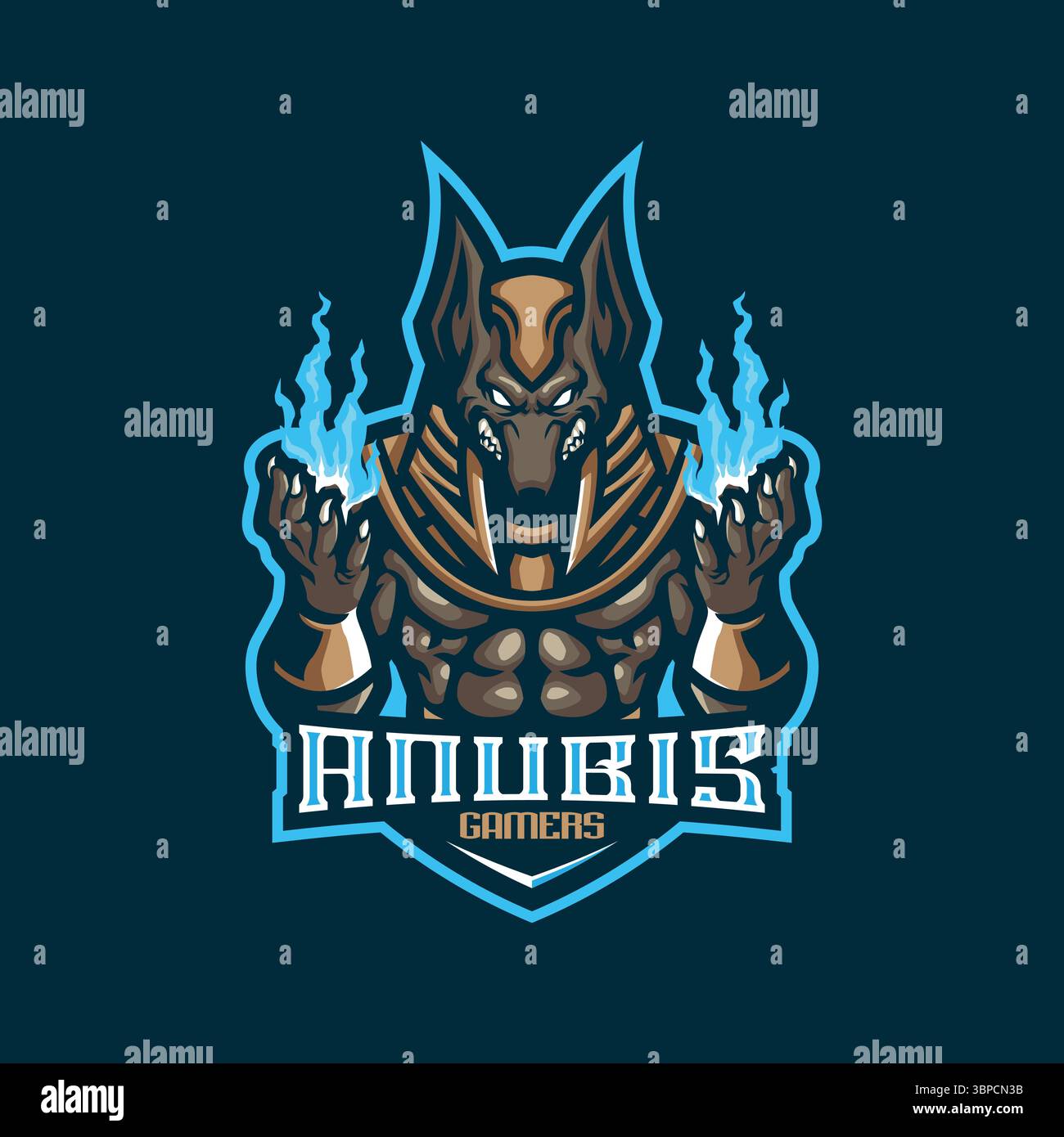 anubis mascot logo design vector with modern illustration concept style ...