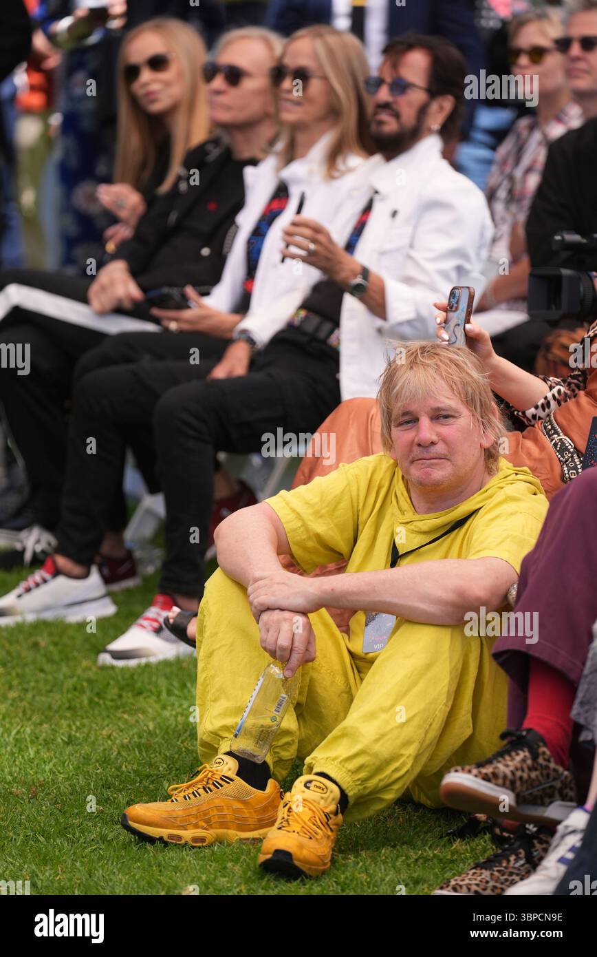 Zak Starkey is pictured at his father Ringo Starr's 85th birthday ...