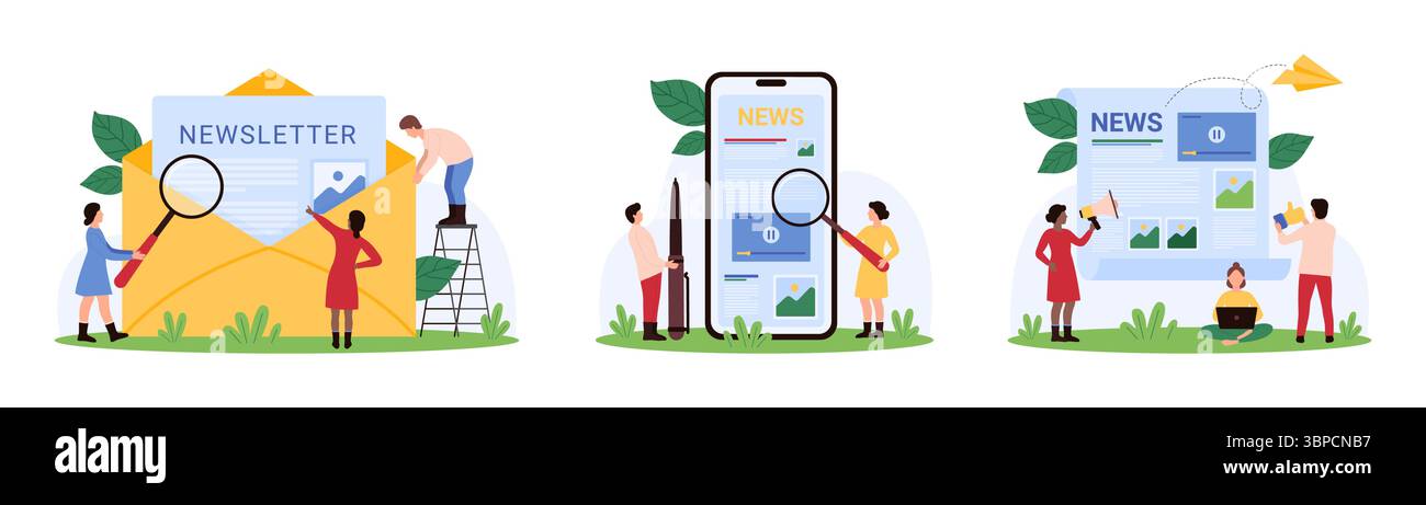 Mailbox letter set cartoon Cut Out Stock Images & Pictures - Alamy