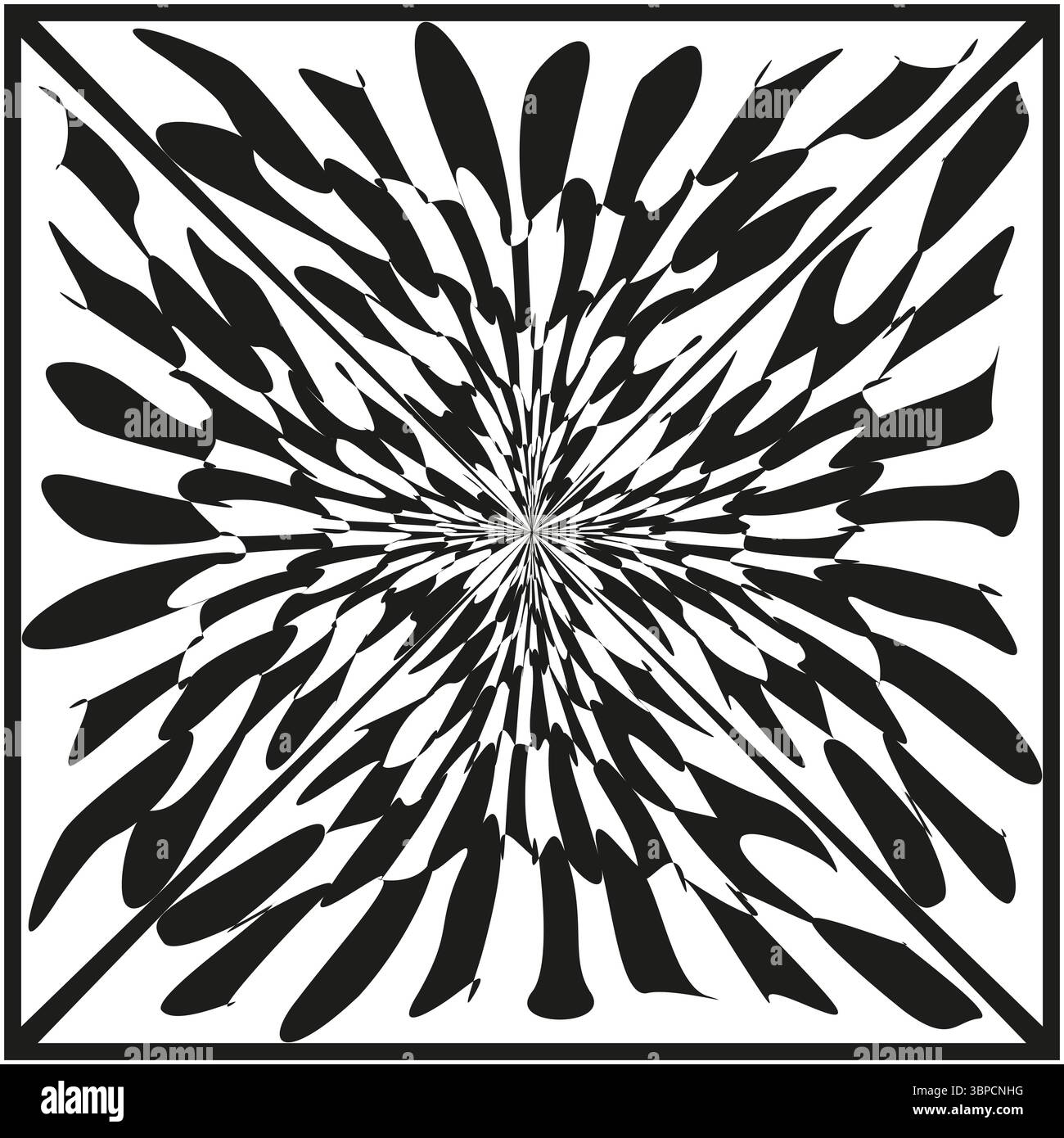 Explosive burst symbol. Outward spike pattern. Dynamic radial Vector ...
