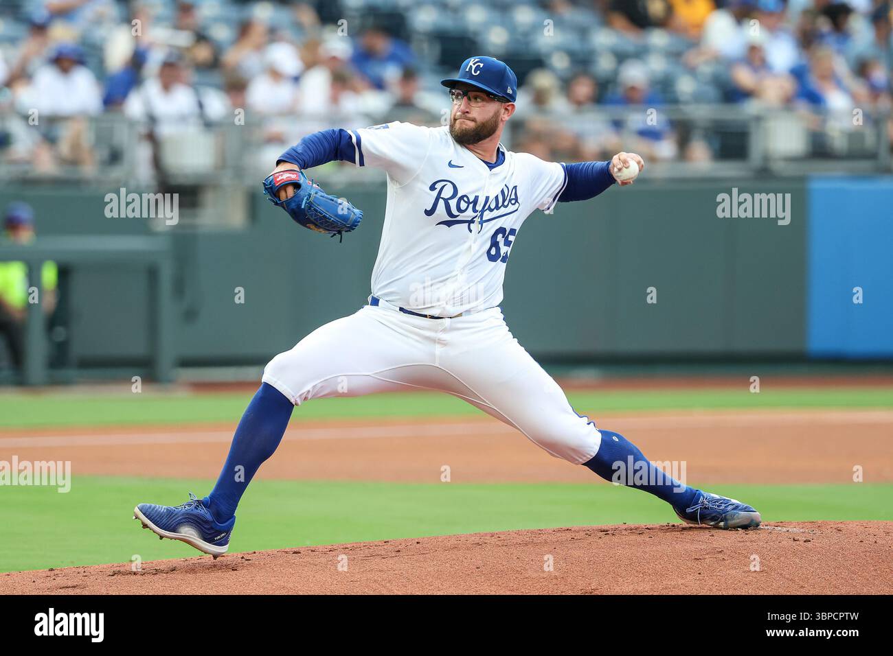 July 7, 2025: Kansas City Royals starting pitcher Noah Cameron (65 ...