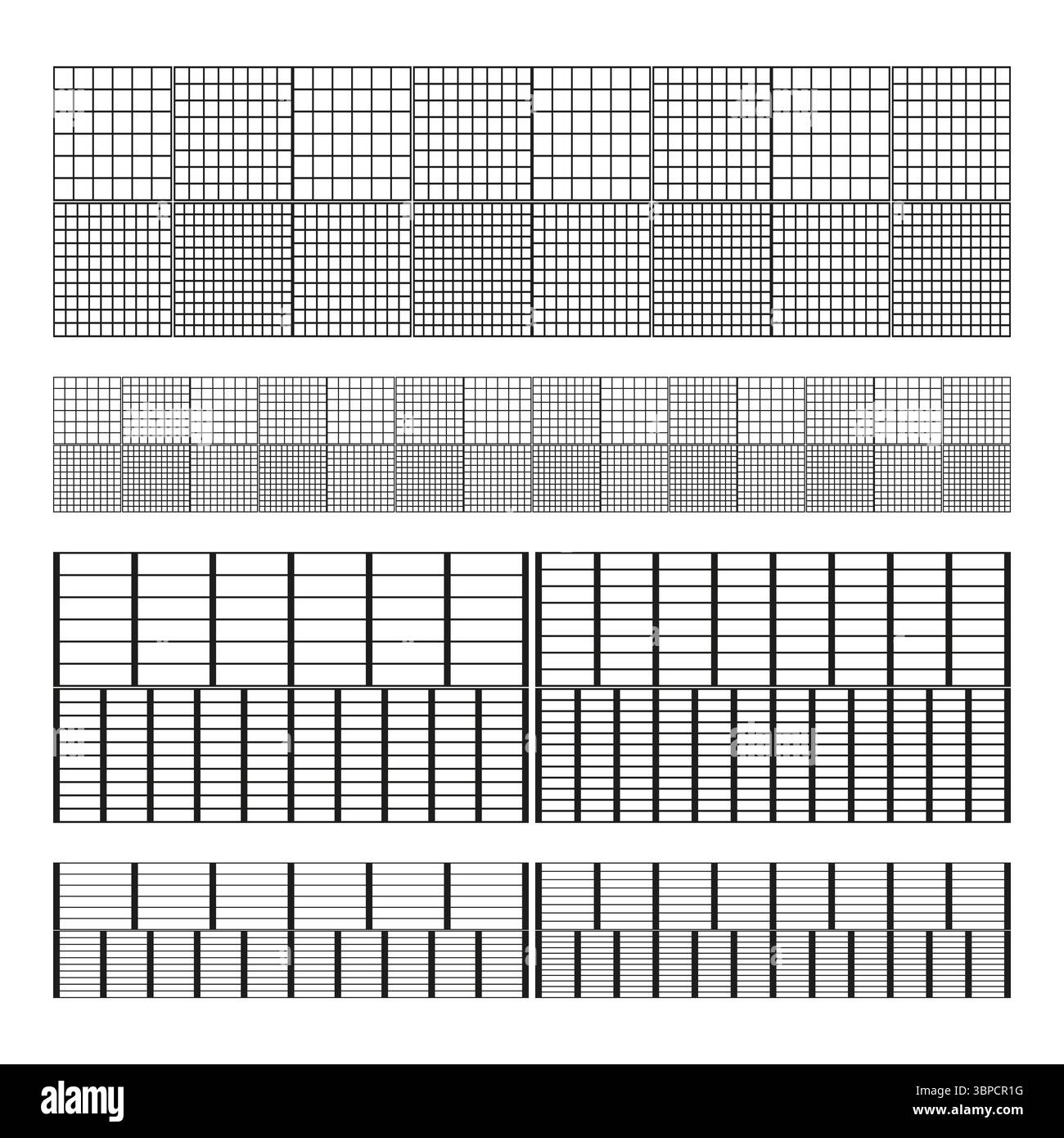 Rectangular lattice compilation. Variable topological matrices. Modular alignment Vector ...