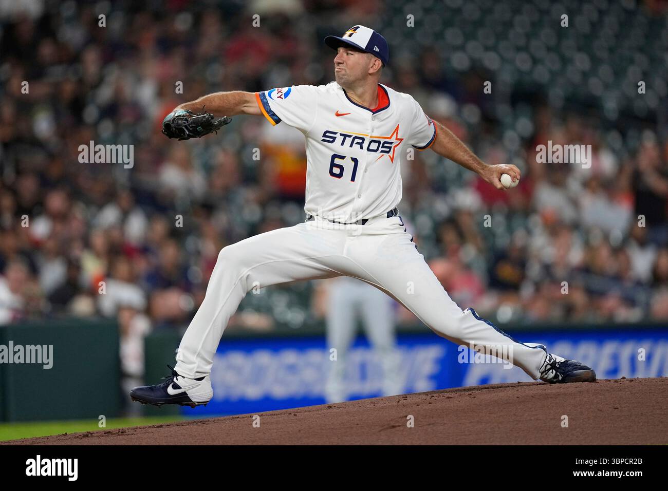 Houston Astros starting pitcher Colton Gordon throws against the ...