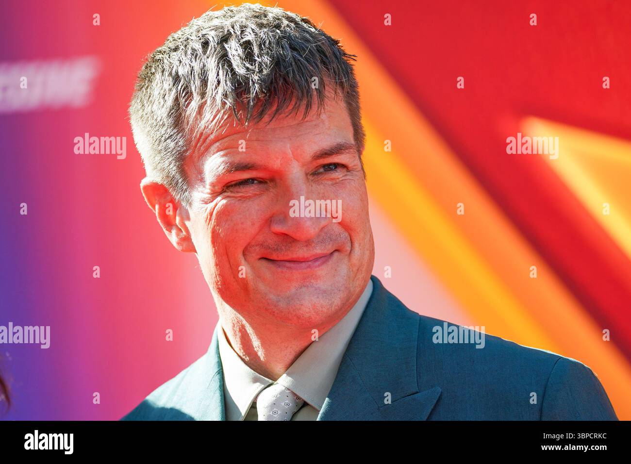 Nathan Fillion arrives at the premiere of "Superman" on Monday, July 7 ...