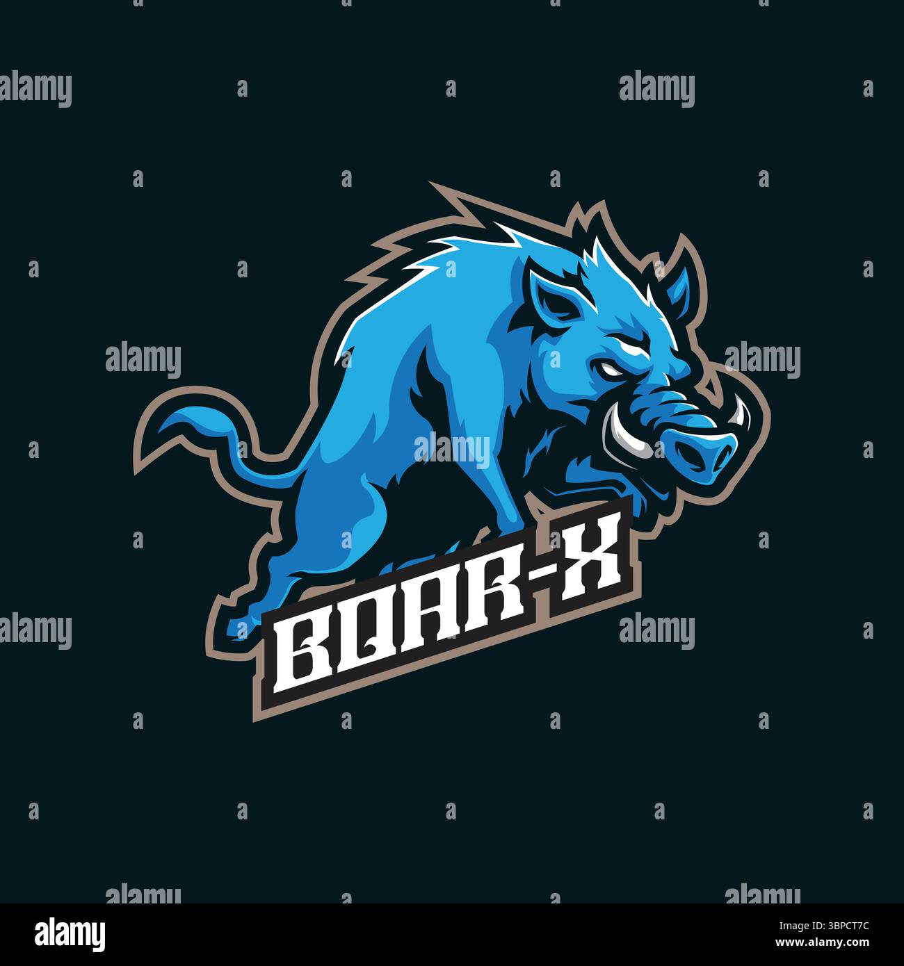 Boar mascot logo design vector with modern illustration concept style ...