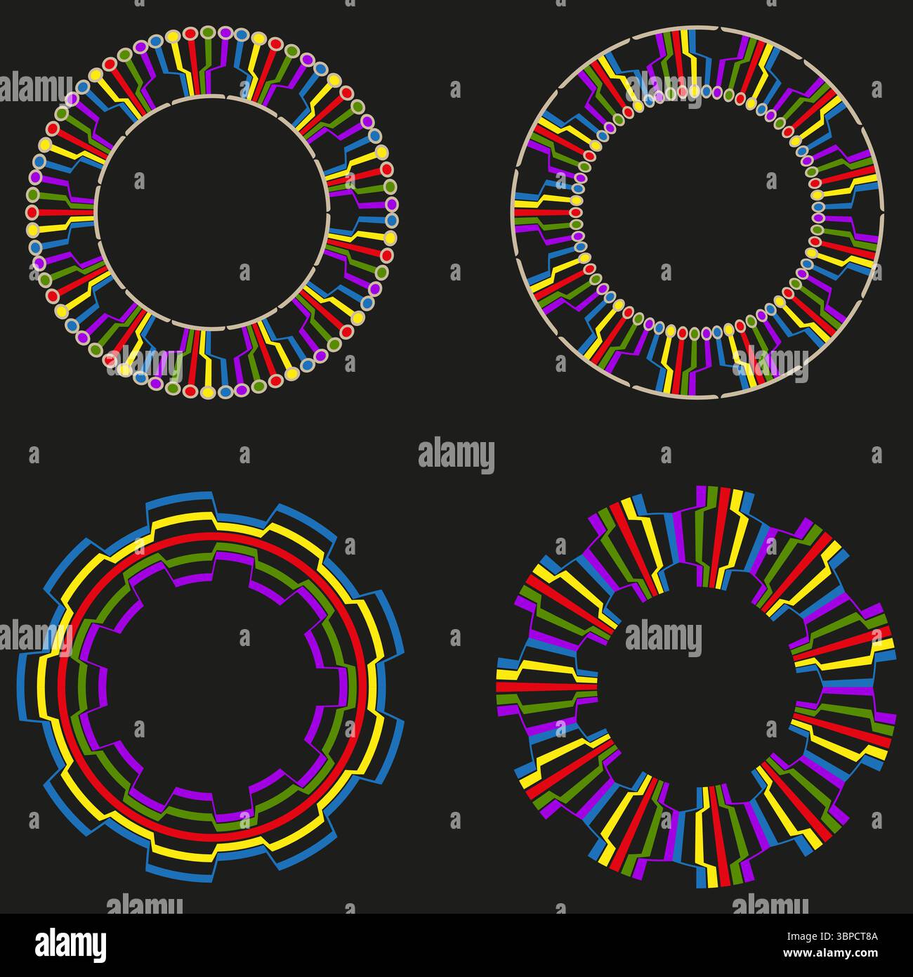 Concentric rainbow rings layered hi-res stock photography and images ...