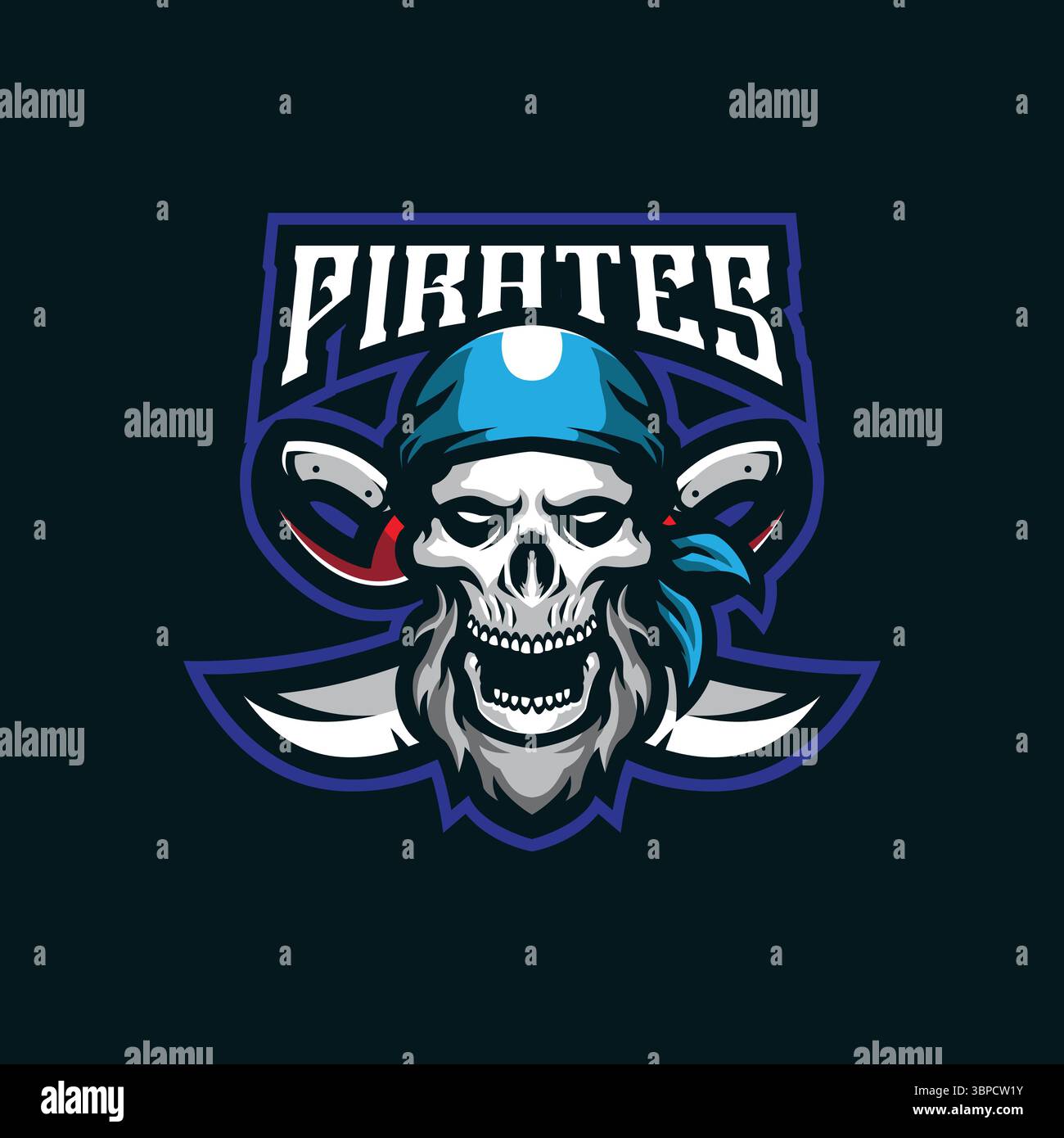 pirates mascot logo design vector with modern illustration concept ...