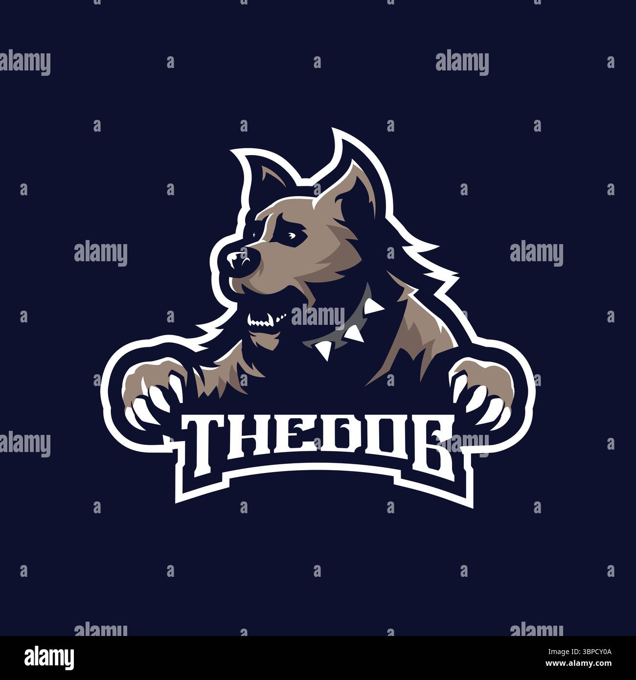 Dog mascot logo design vector with modern illustration concept style ...