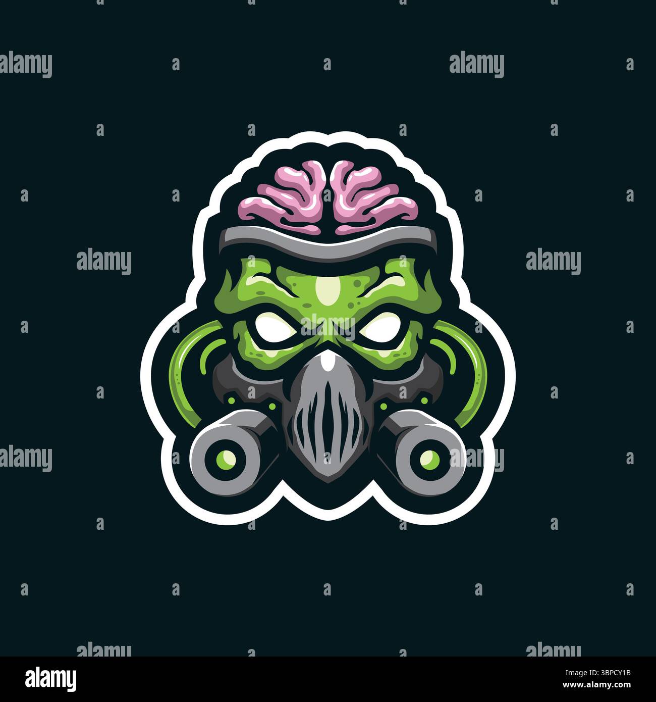 toxic mascot logo design vector with modern illustration concept style ...