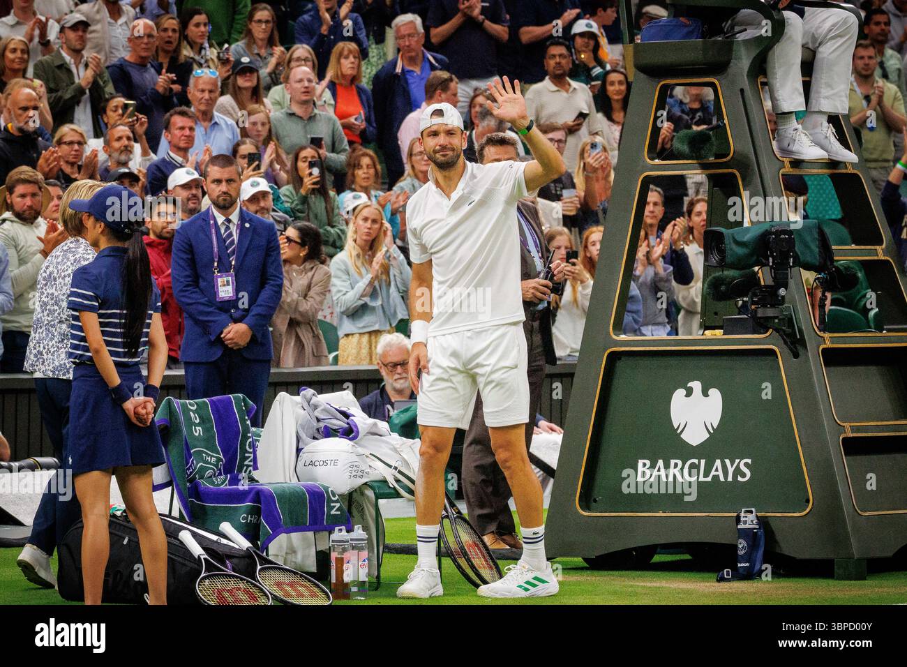 Grigor Dimitrov (BUL) during the forth round match against Jannik ...