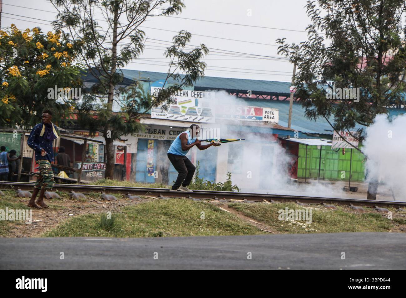 Protesters confront police during the Saba Saba demonstrations. Saba ...