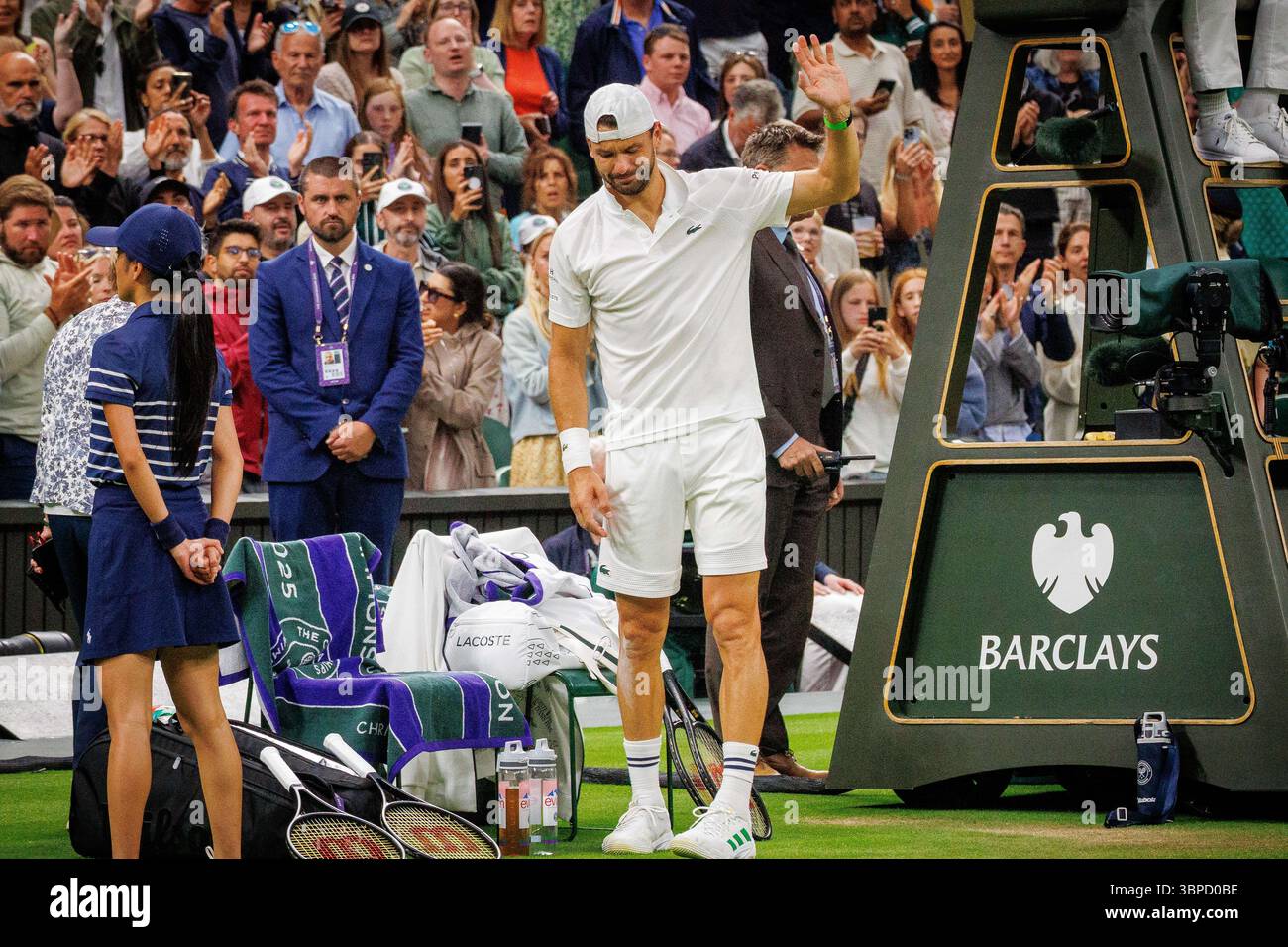 Grigor Dimitrov (BUL) during the forth round match against Jannik ...