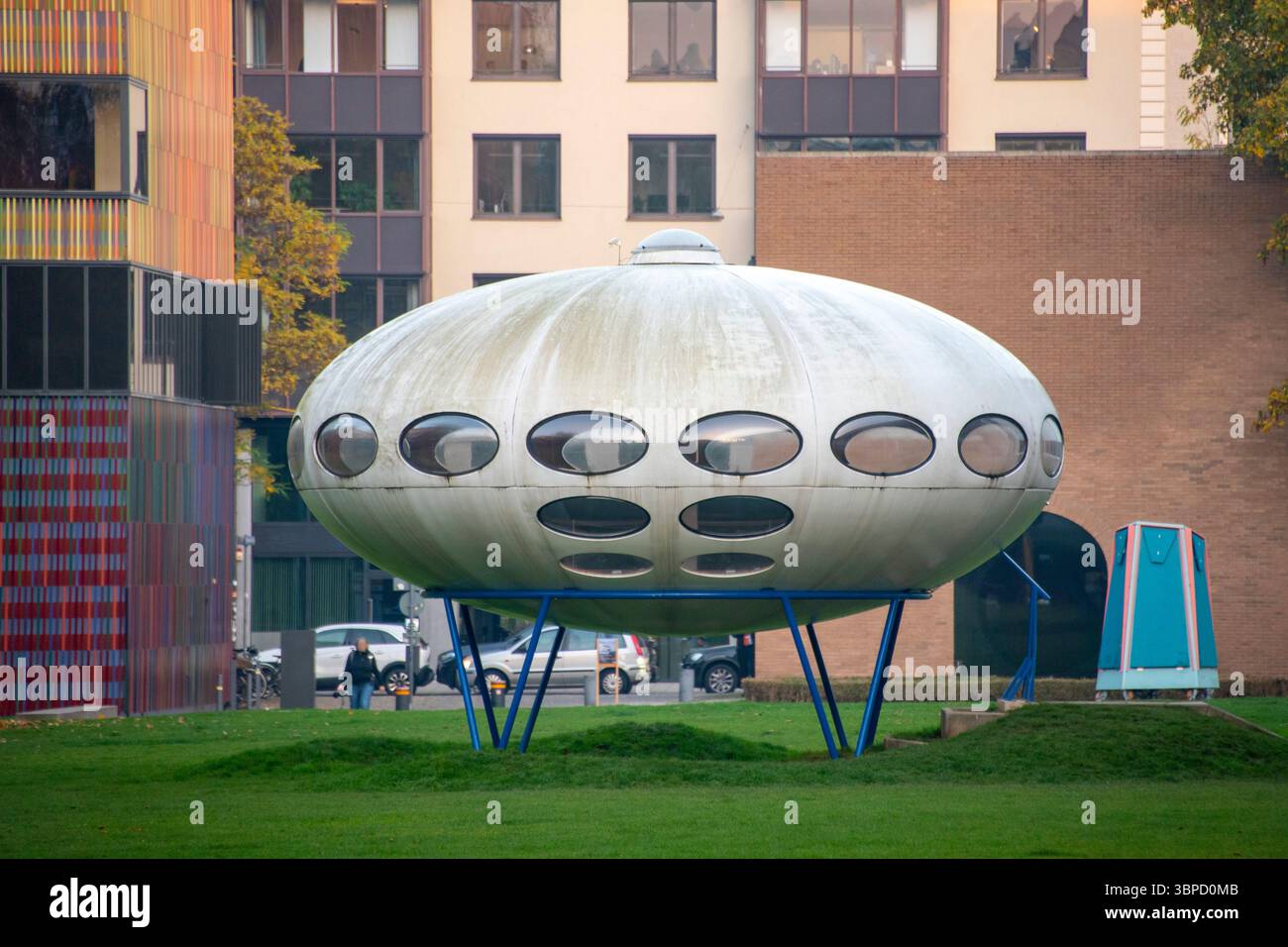 Landed Replica Spaceship on Display Stock Photo - Alamy