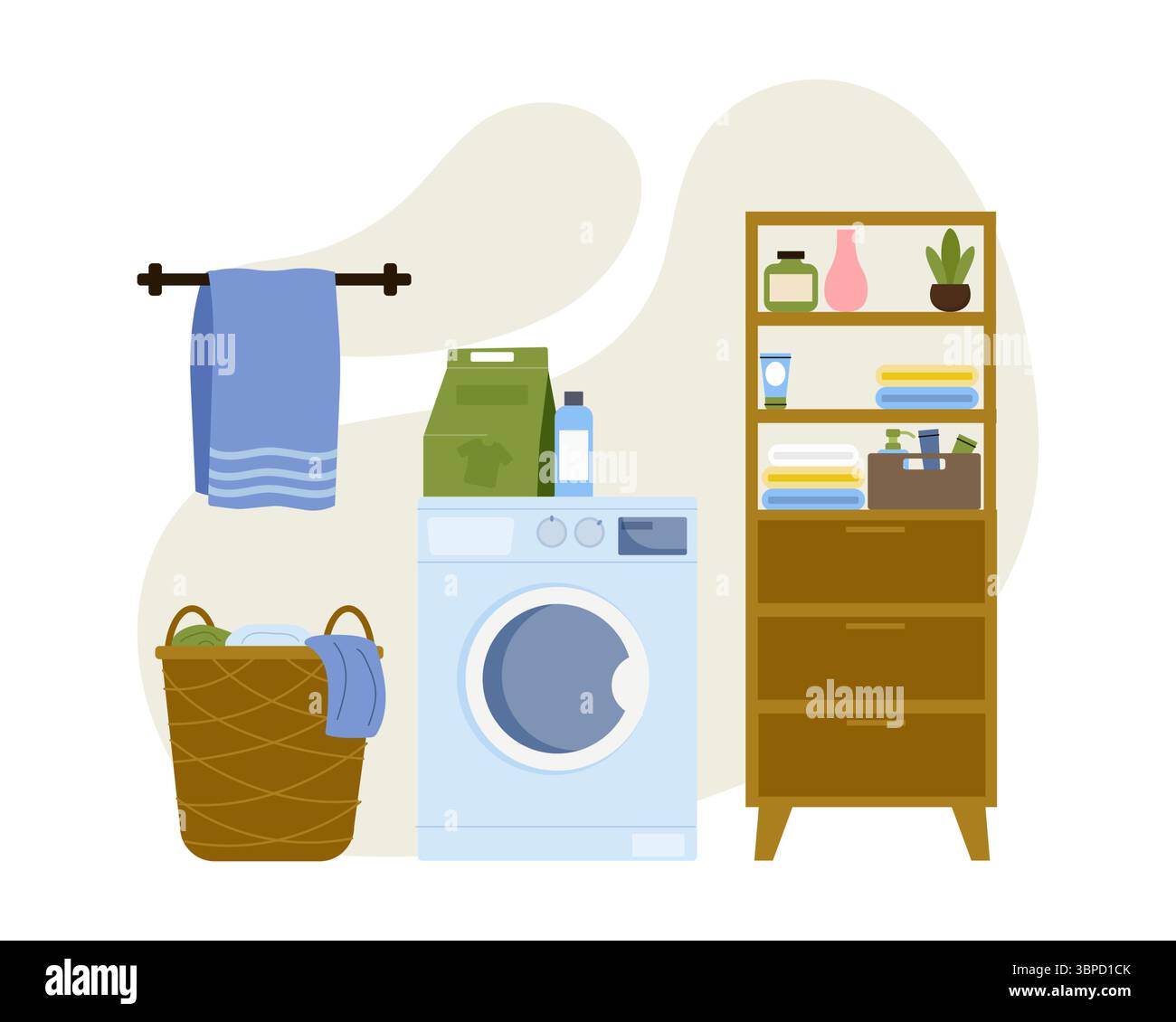 Detergent clean towels on Stock Vector Images - Alamy