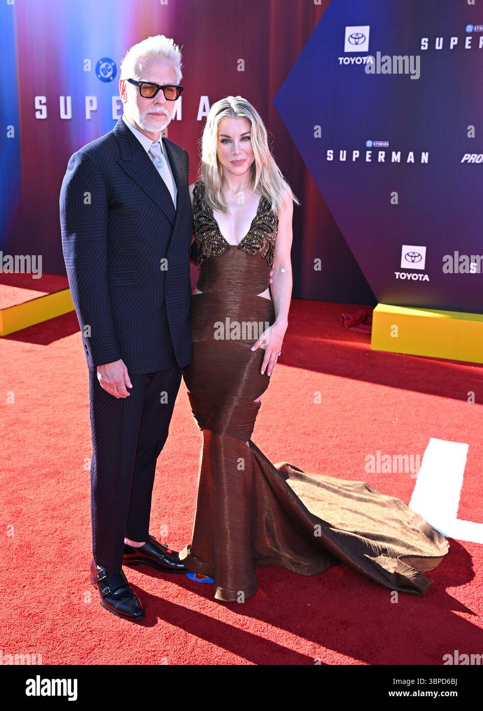 James Gunn and Jennifer Gunn Holland arriving to DC Studios’ “Superman ...