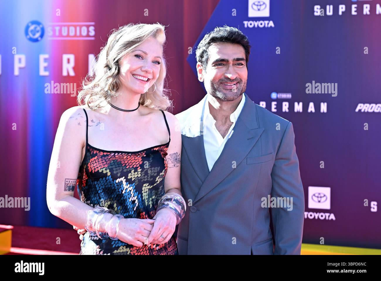Hollywood, USA. 07th July, 2025. Emily V. Gordon and Kumail Nanjiani ...
