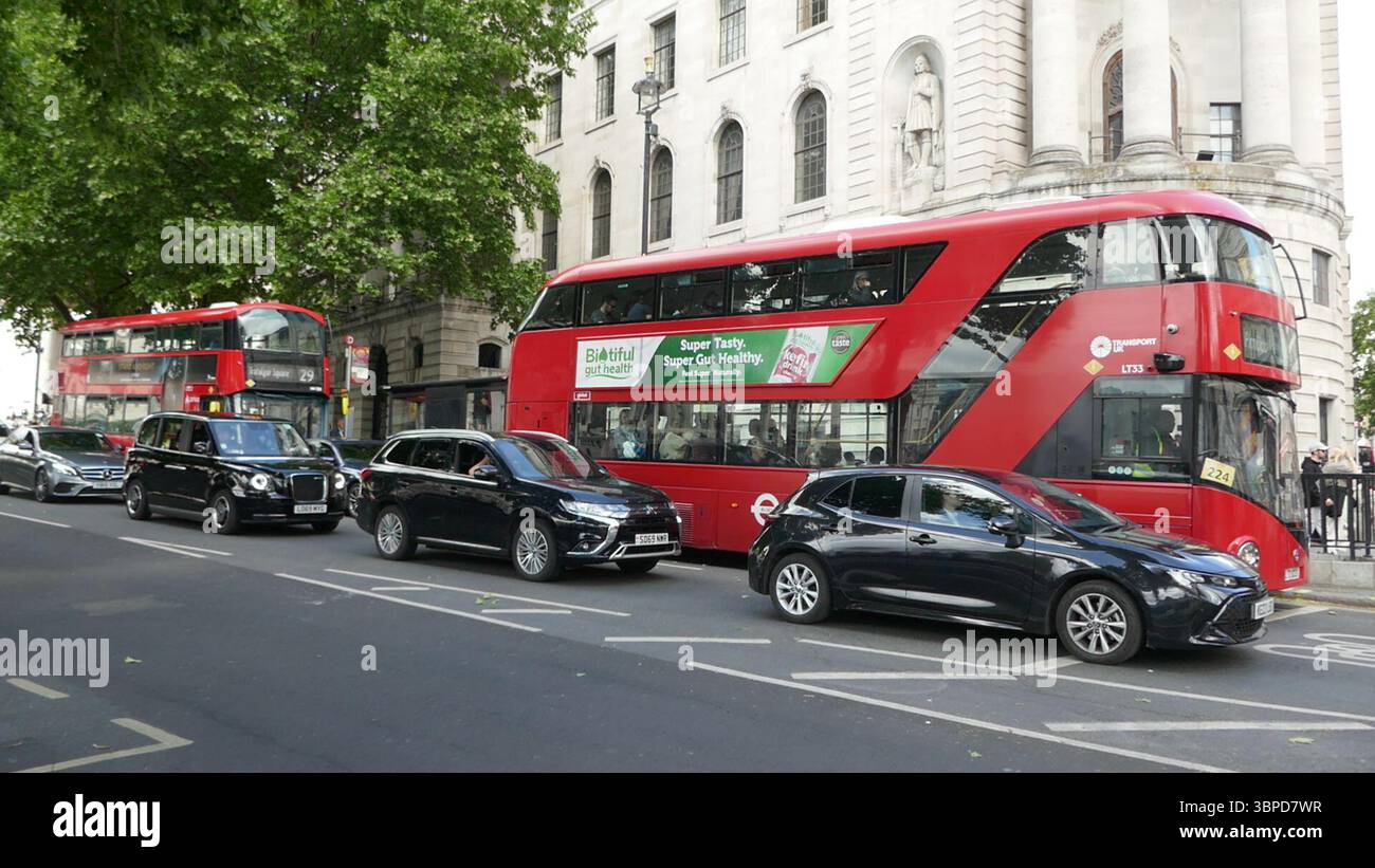 London, England, United Kingdom 25th May 2025 Double Decker Buses and ...