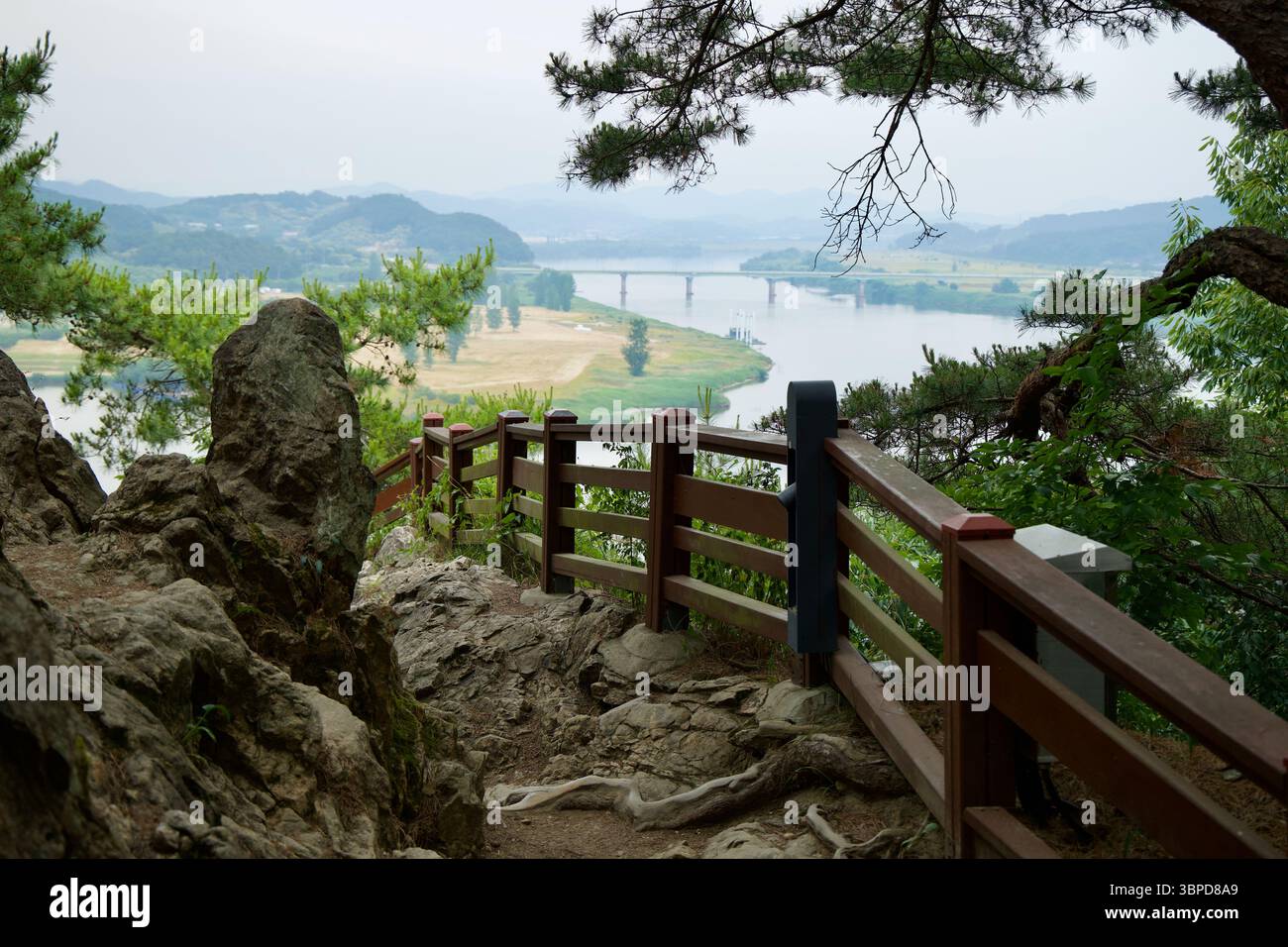 Buyeo County, South Korea - June 13th 2025: A rocky trail near Nakwaam ...