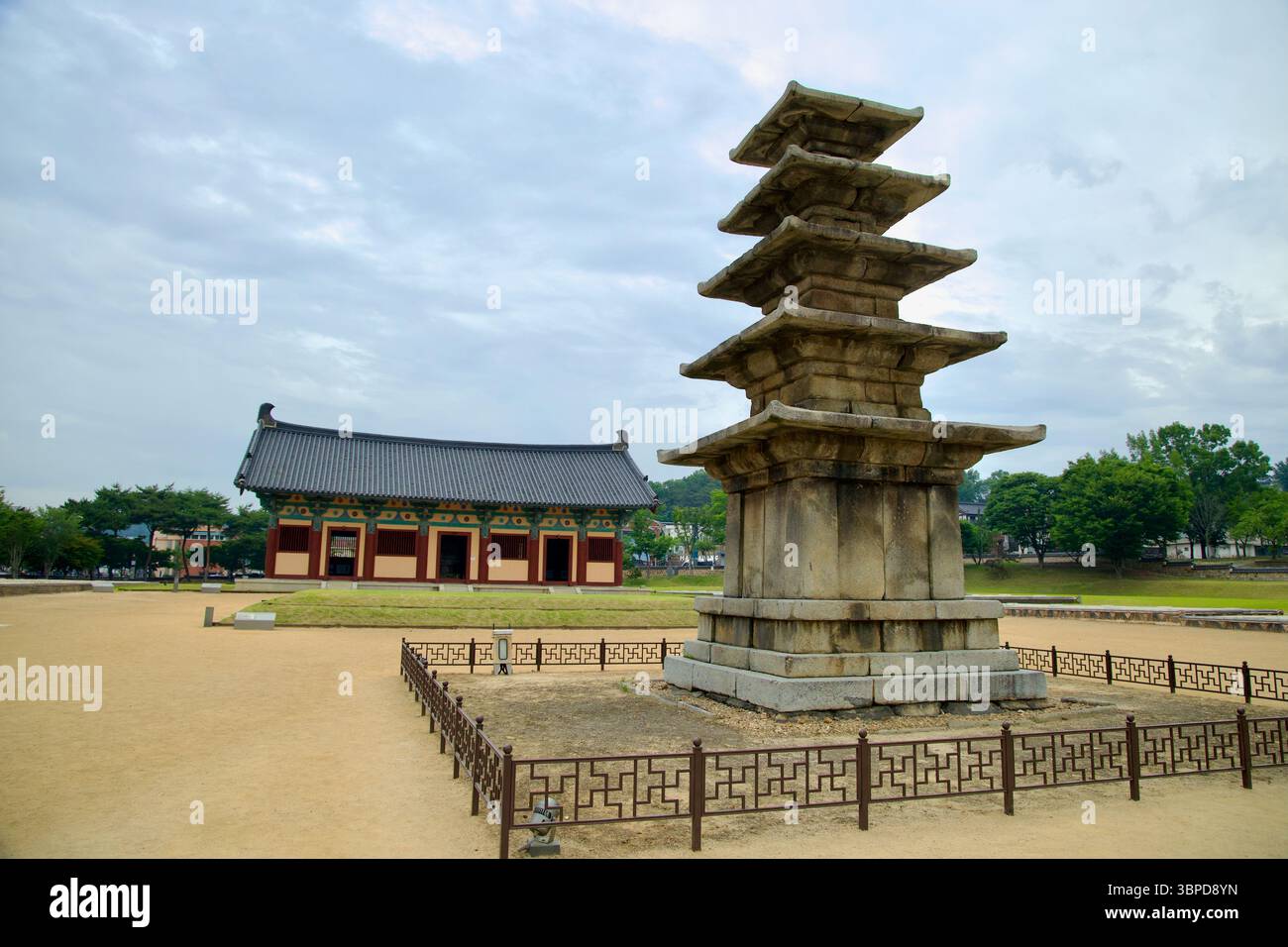 Buyeo County, South Korea - June 13th 2025: A side view of the Five ...