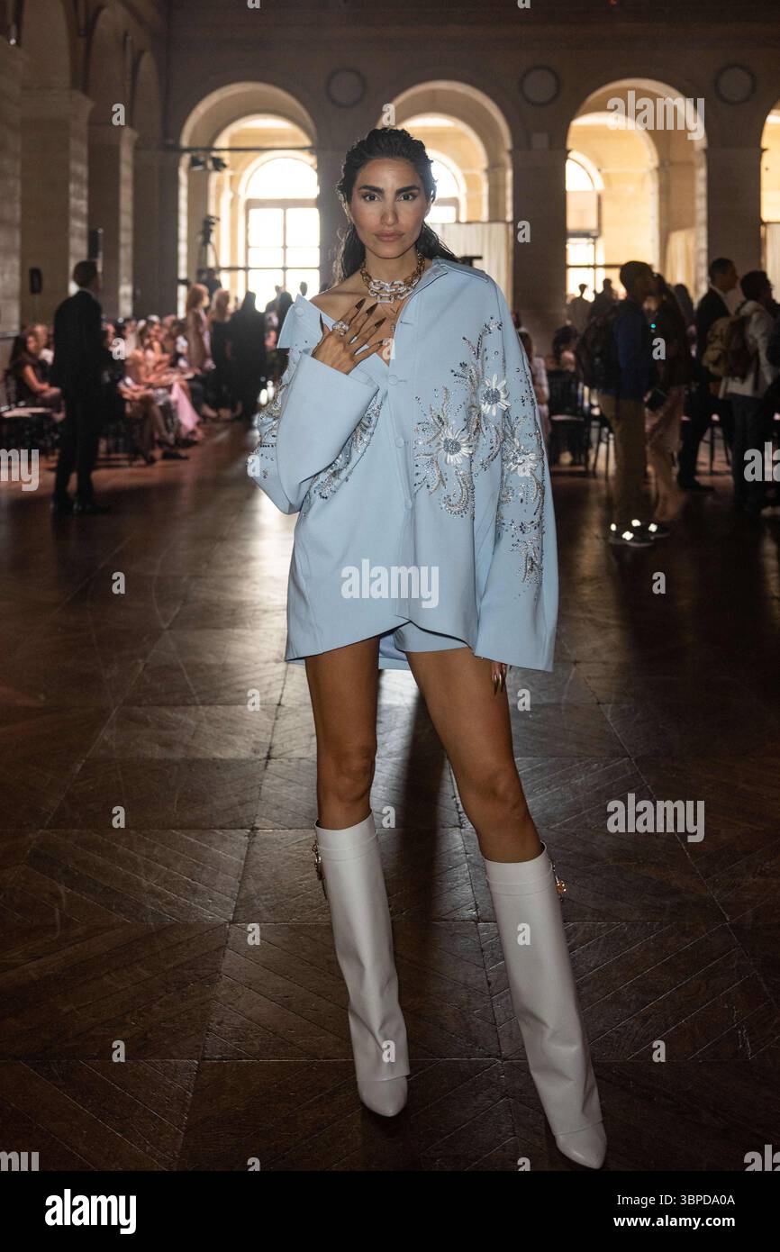 Paris, France. 07th July, 2025. Iranian model Farnoush Hamidian attends ...