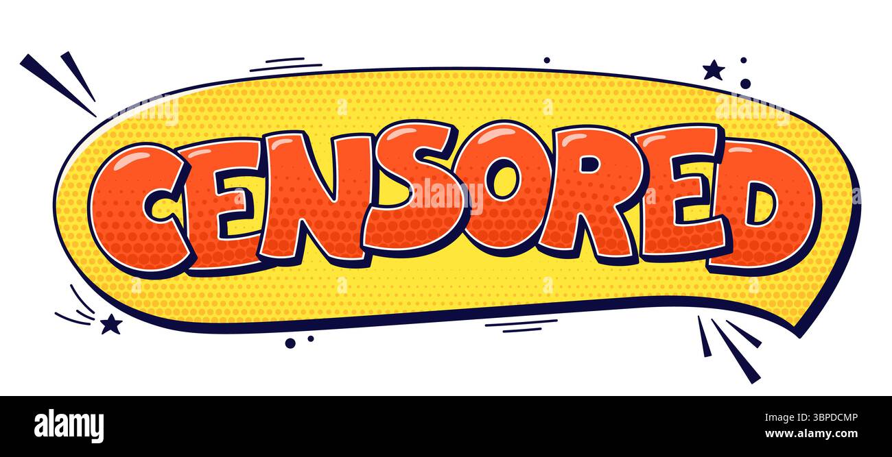 Swear speech bubbles Censored and cute dark details Stock Vector Image ...