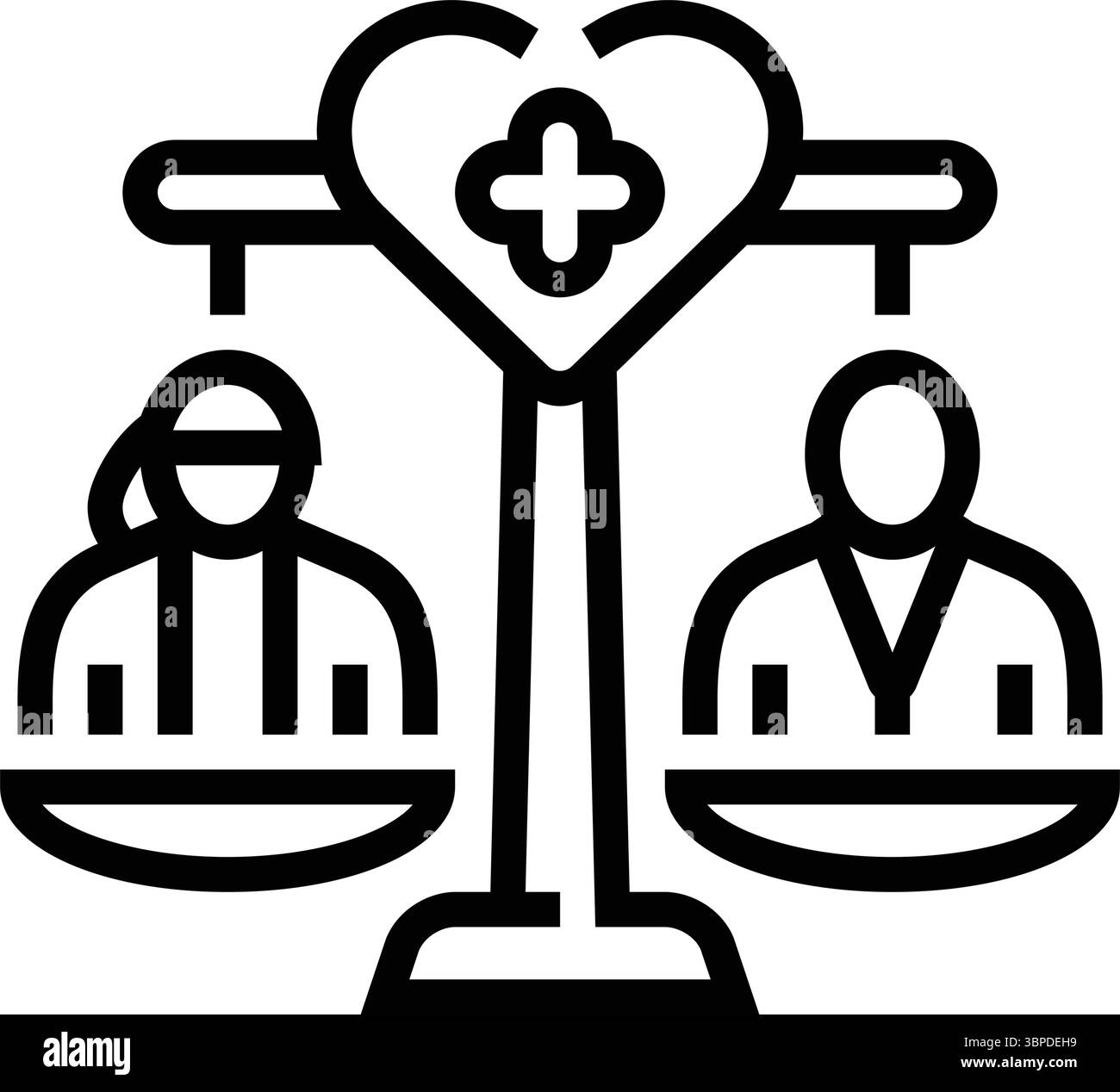 equal access healthcare line icon vector illustration Stock Vector ...