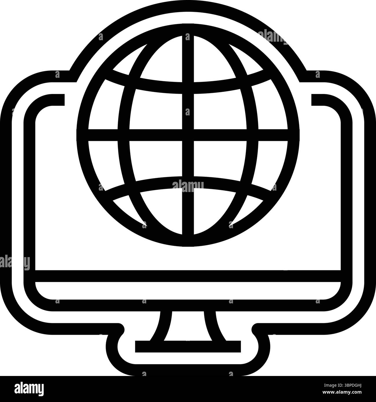 remote access line icon vector illustration Stock Vector Image & Art ...