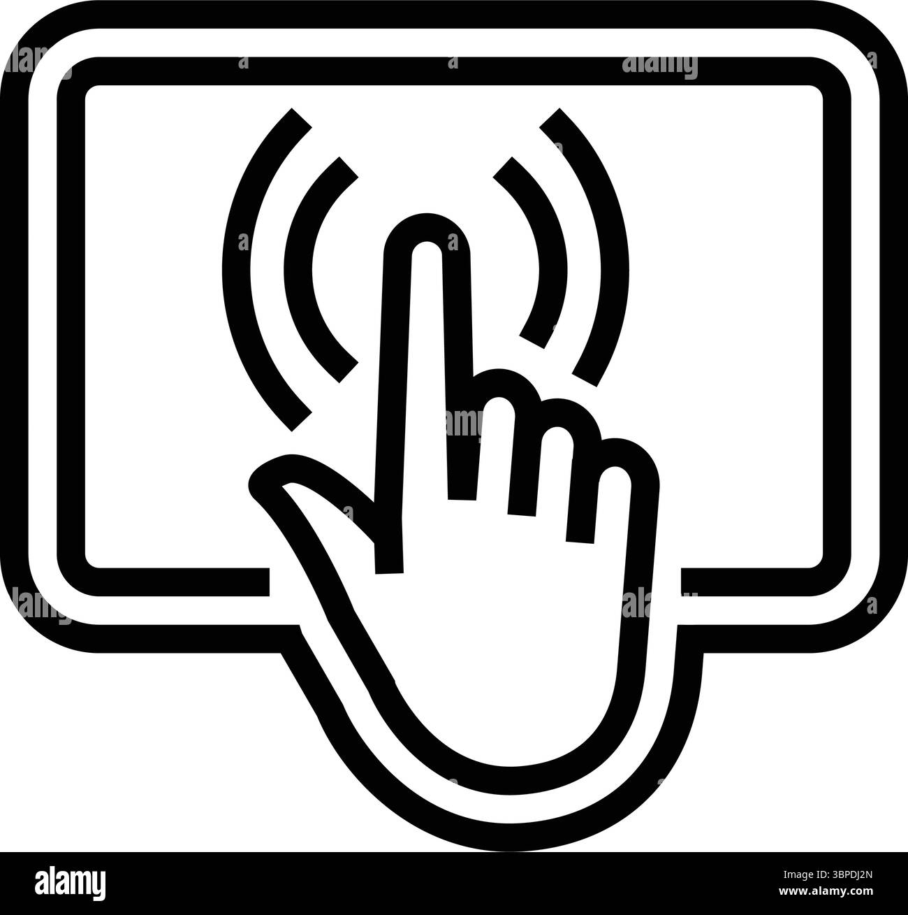 interactive display line icon vector illustration Stock Vector Image ...