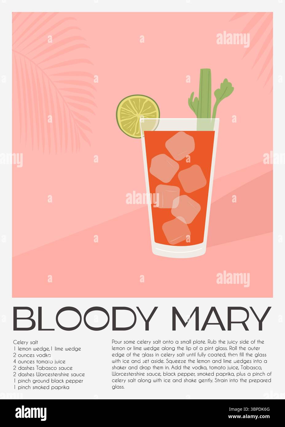 Stylish cocktail on bar Stock Vector Images - Alamy