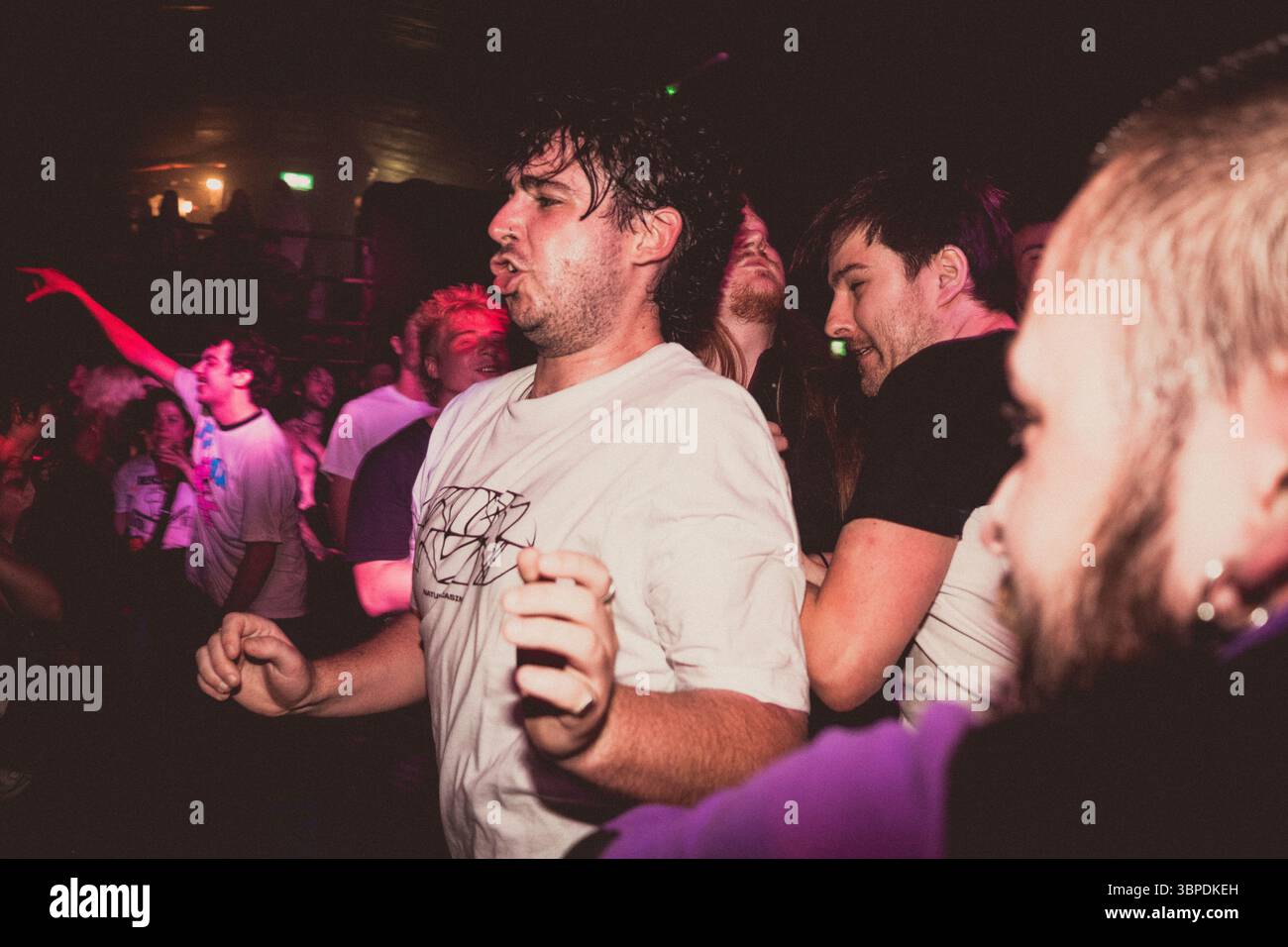 Crowd surfers and mosh pit during FIDLAR live at Gorilla, Manchester 07 ...
