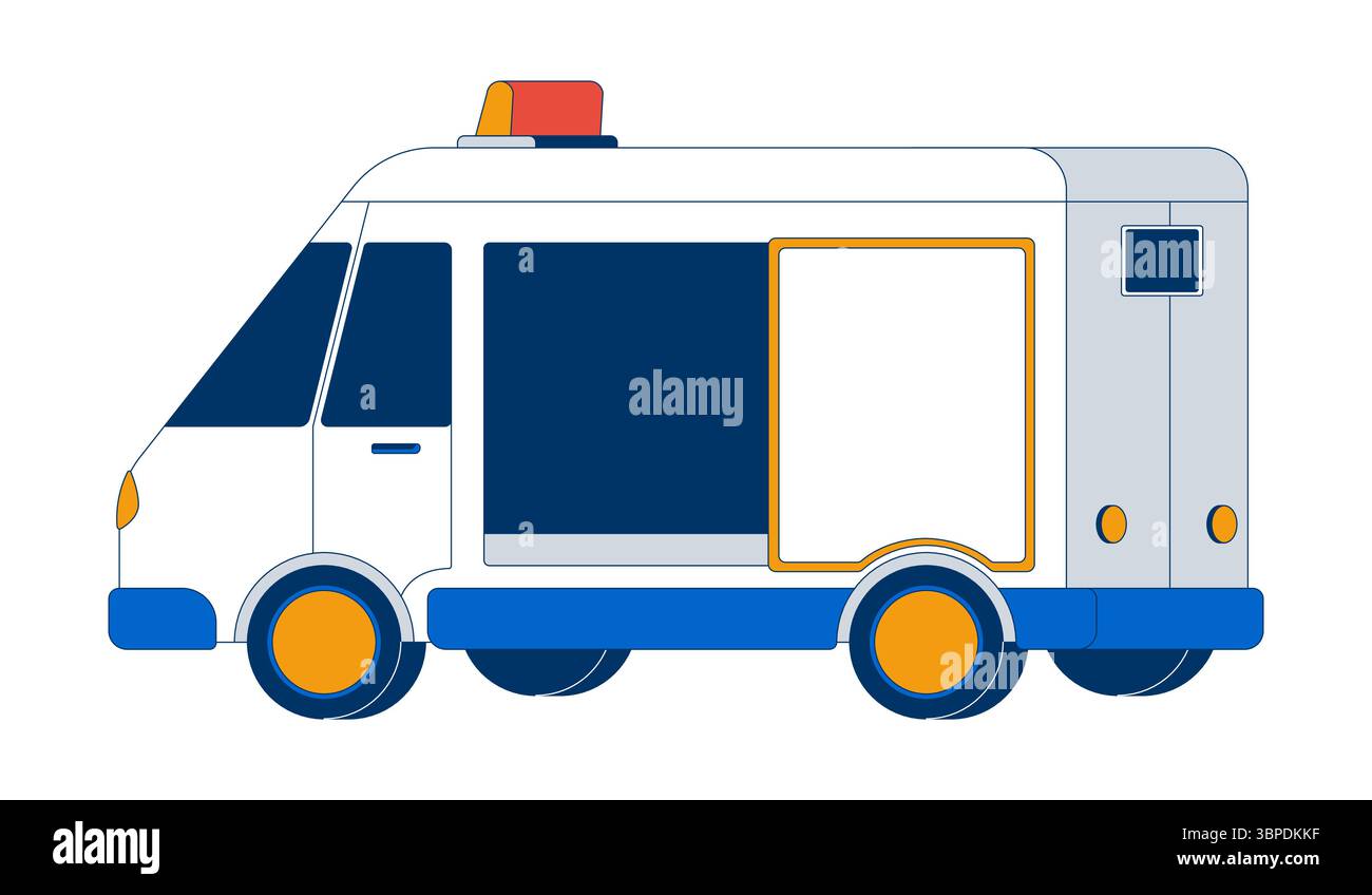 Secure armored bank transport van 2D cartoon object Stock Vector Image ...