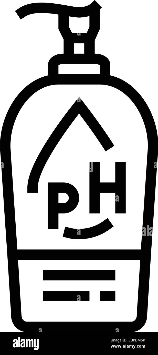 liquid soap ph balance symbol line icon vector illustration Stock ...