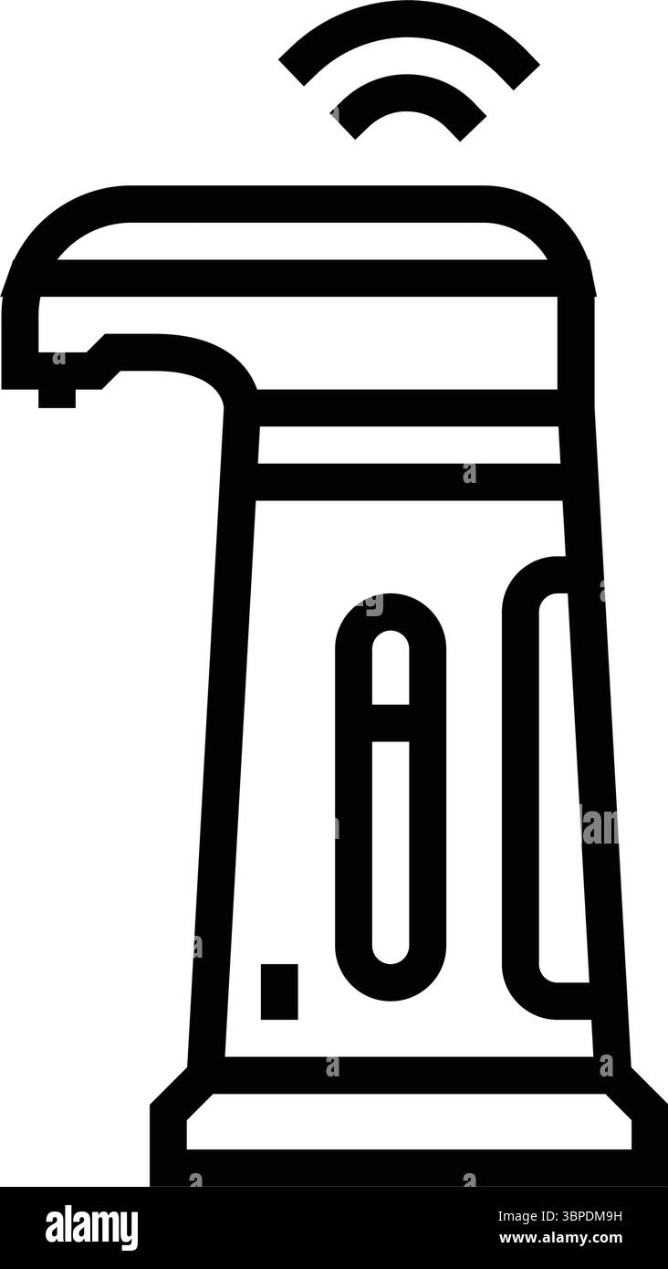 sensor activated soap dispenser line icon vector illustration Stock ...