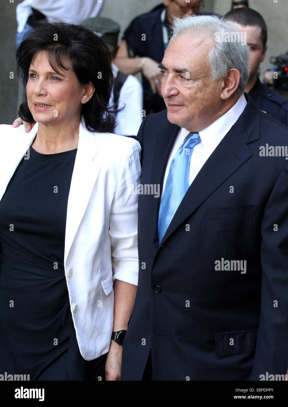 Former IMF Chief Dominique Strauss-Kahn and wife Anne Sinclair outside ...