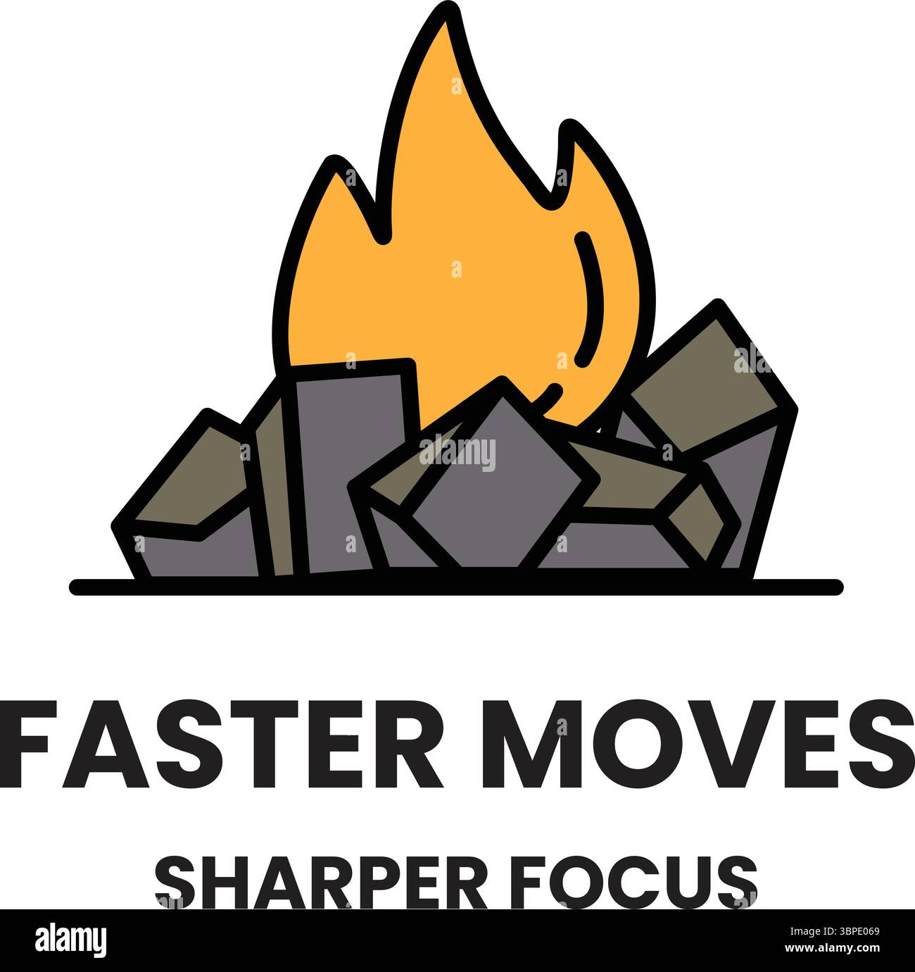 A logo for a company called Faster Moves Sharper Focus. The logo ...