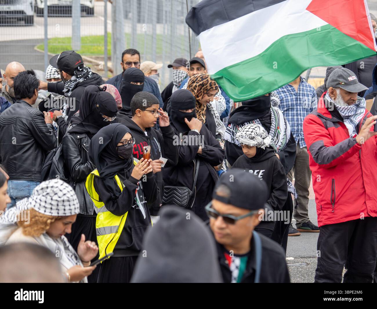A protest outside BAE systems in Samlesbury, Lancashire who sell ...