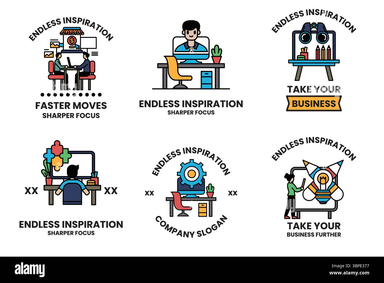 Endless inspiration logo. It's important not just write what is on ...