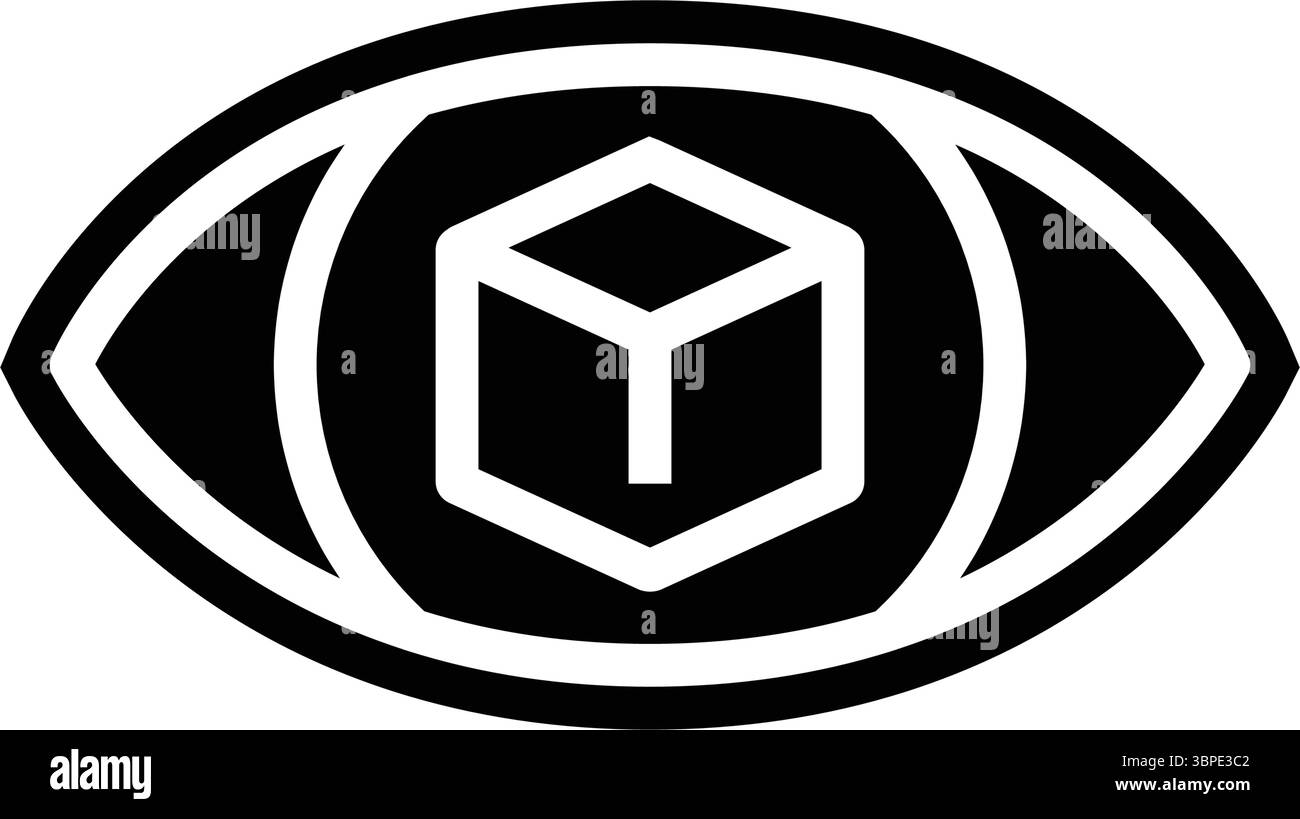eye catching design glyph icon vector illustration Stock Vector Image ...