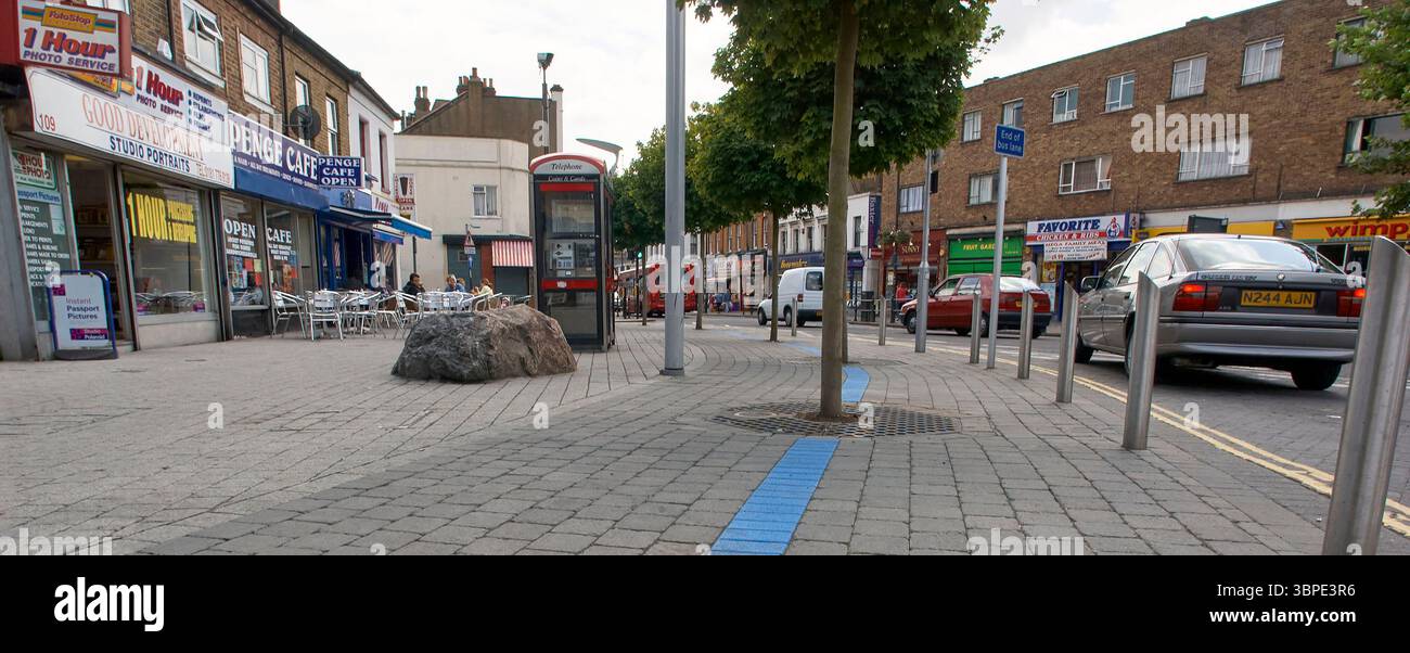 An old street scene of the High Street at Penge, South London, southern ...