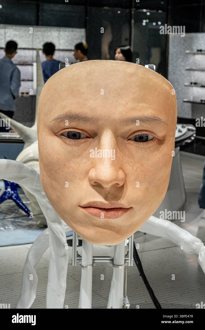 Shanghai, China - May 12 2025 Artificial intelligence, robotic human ...