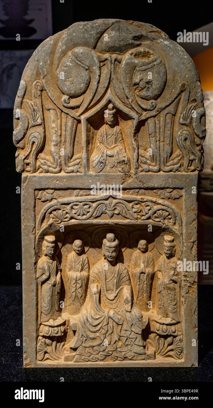 Shanghai, China - May 01 2025. Medieval Chinese Buddhist iconography ...