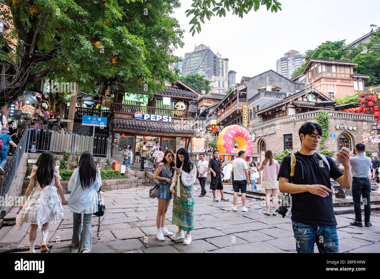 Chongqing, China - May 08, 2025. Chongqing Historic Old Street Shibati ...