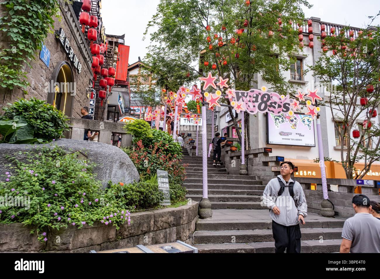 Chongqing, China - May 08, 2025. Chongqing Historic Old Street Shibati ...