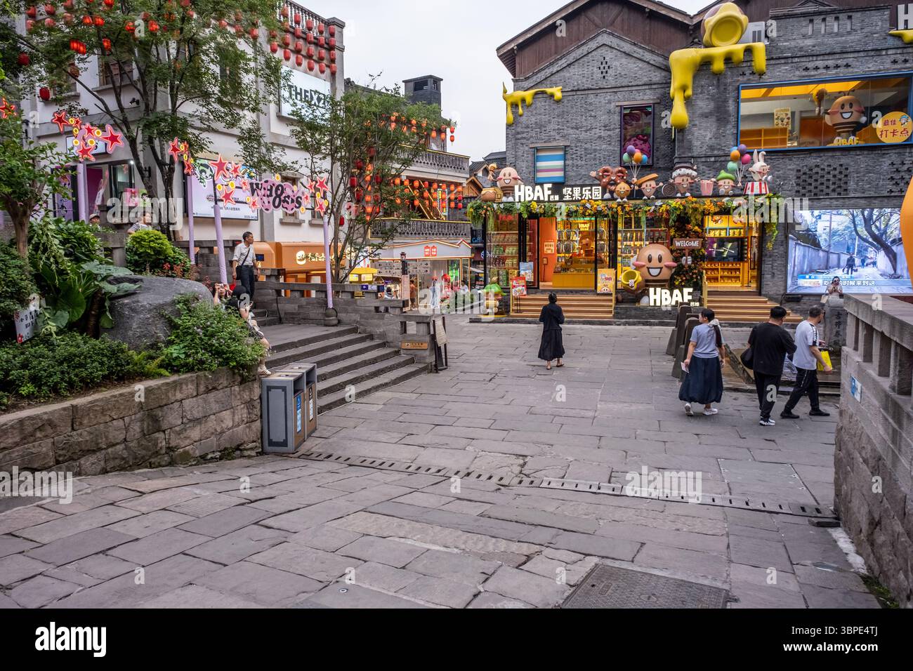 Chongqing, China - May 08, 2025. Chongqing Historic Old Street Shibati ...