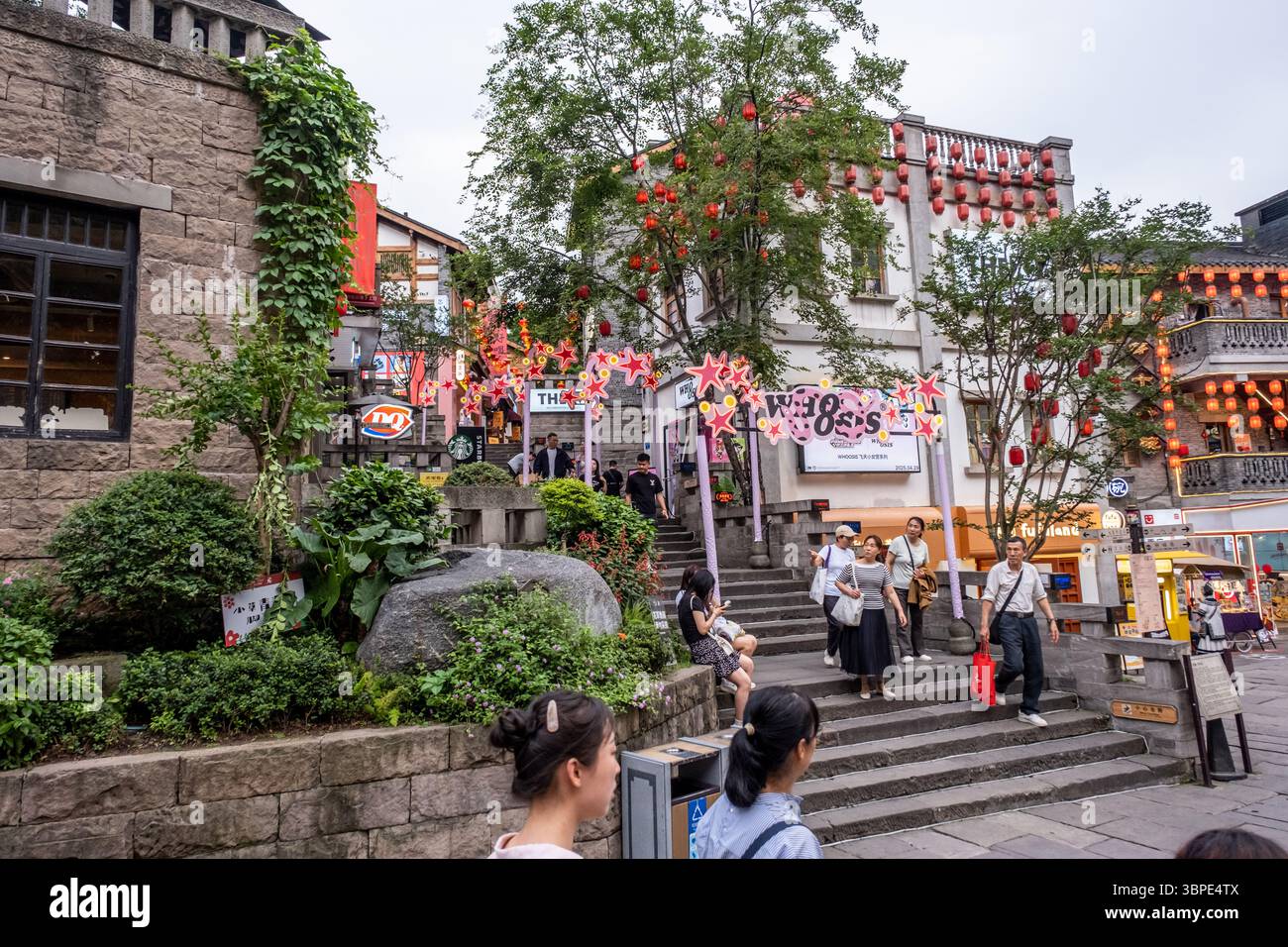 Chongqing, China - May 08, 2025. Chongqing Historic Old Street Shibati ...
