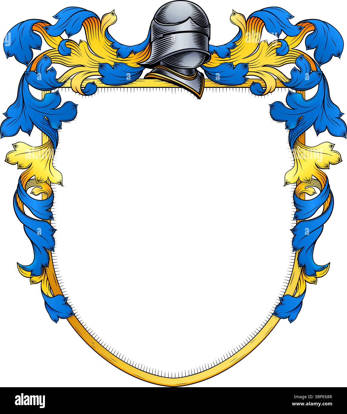 Coat of Arms Crest Family Heraldry Knight Shield Stock Vector Image ...